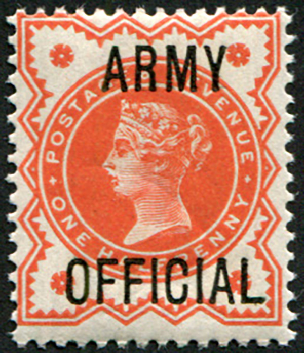 Army ½d SG 041 VARIETY, ‘VERY DEEP-VERMILION’ U/M, | Embassy Philatelists