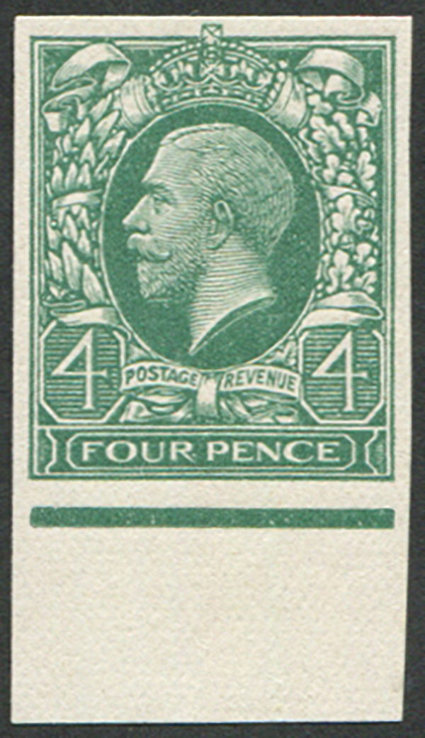 4d ‘APPROVED HEAD’ TRIAL IN ‘PEARL-GREEN’ U/M, (on… | Embassy Philatelists